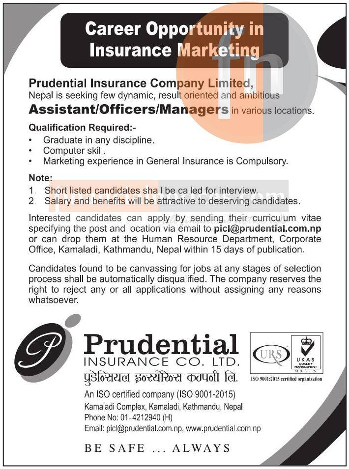 Career Opportunity Prudential Insurance