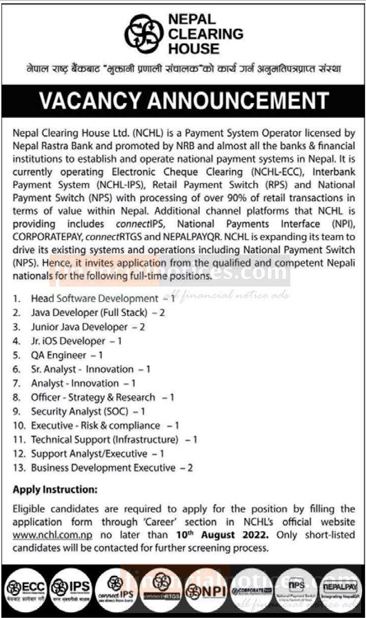 Vacancy Announcement Nepal Clearing House