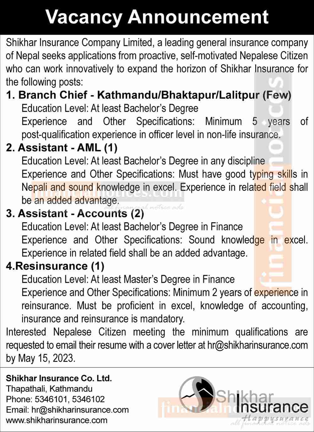 "Shikhar Insurance Company Limited seeks proactive Nepalese citizens ...