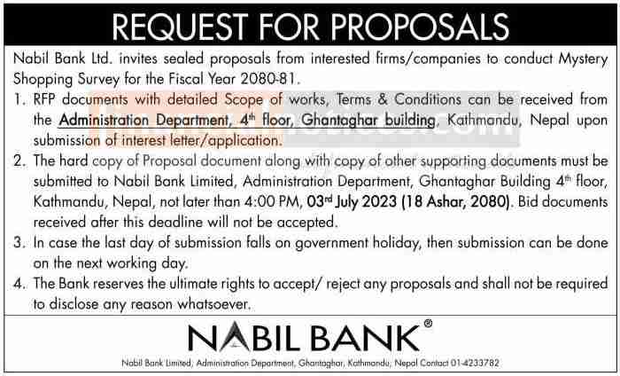 Request for Proposals Nabil Bank