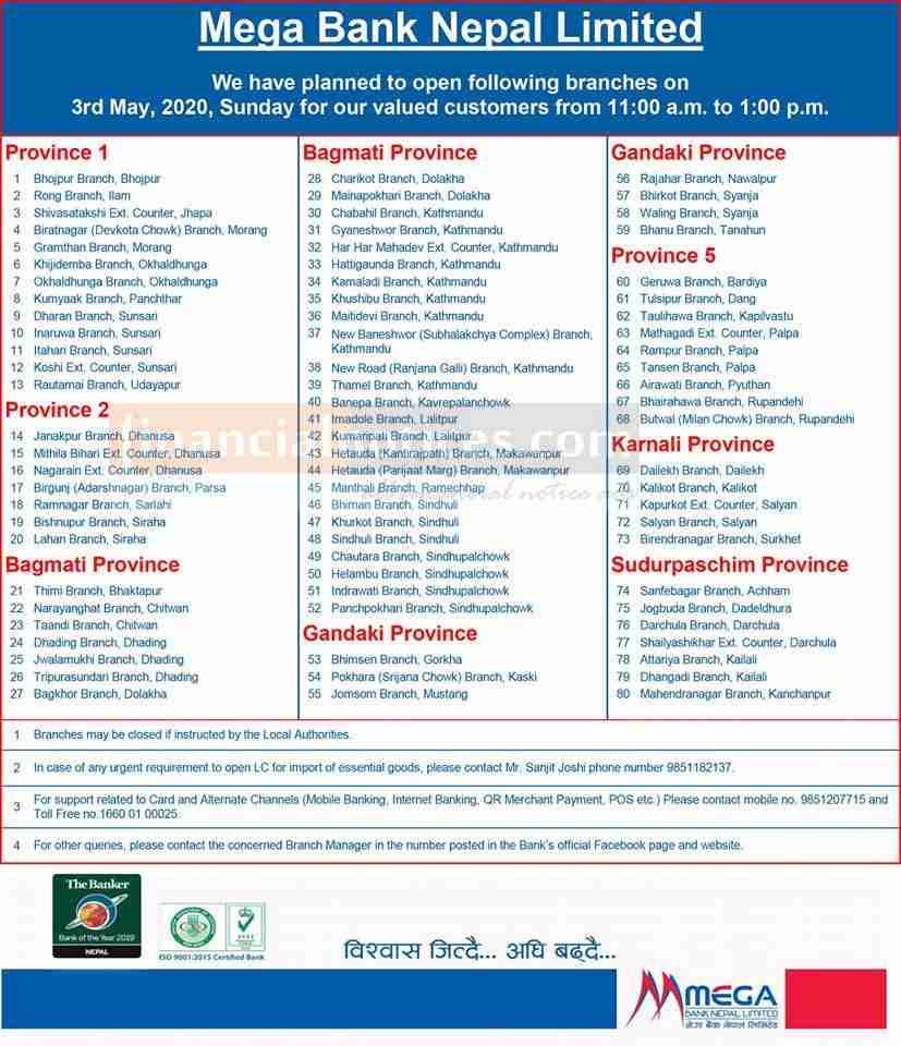 Mega Branch Opening Service Mega Bank