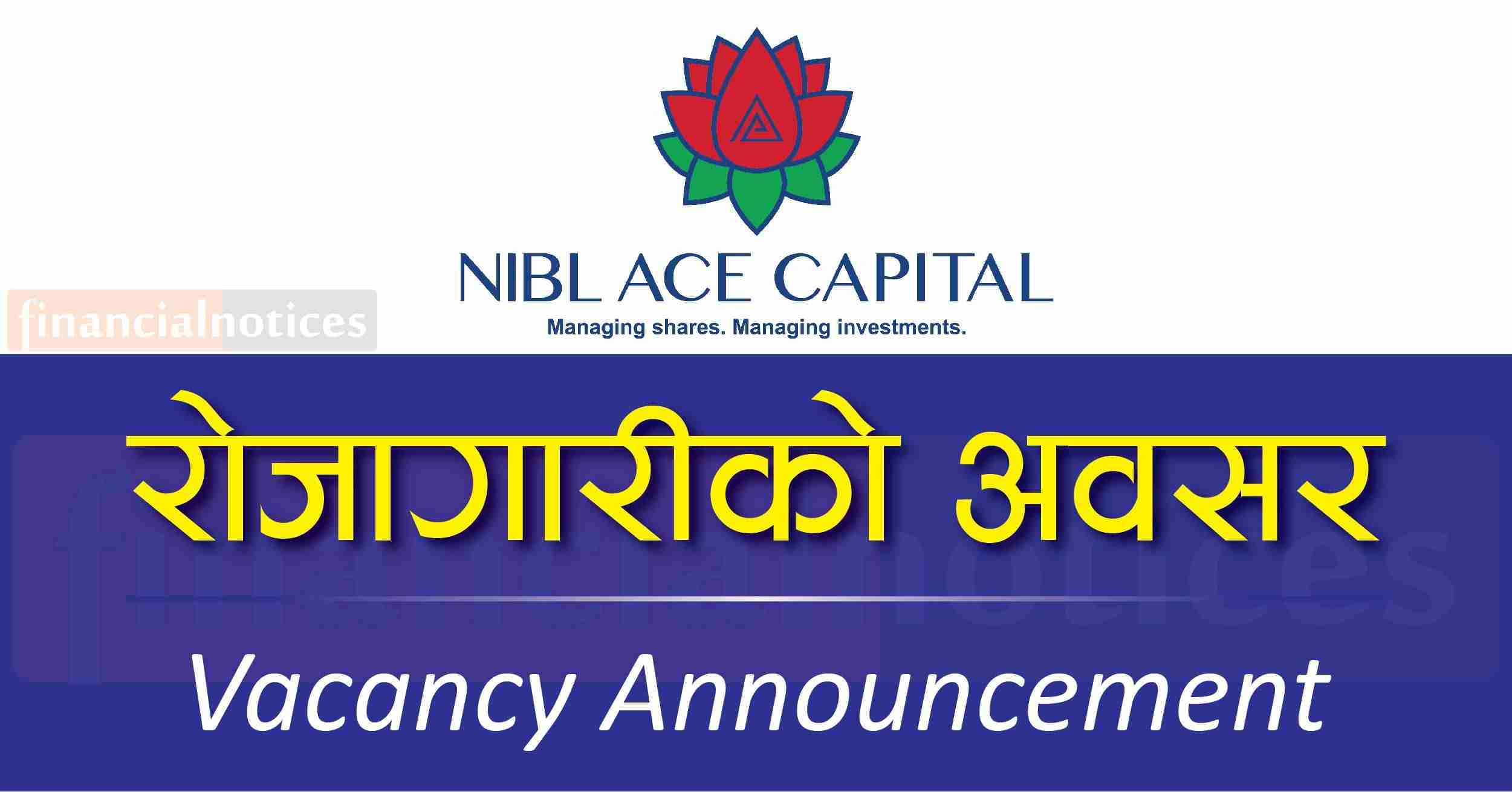 कर्मचारी आवश्यकता - JOB VACANCY - NIMB Ace Capital