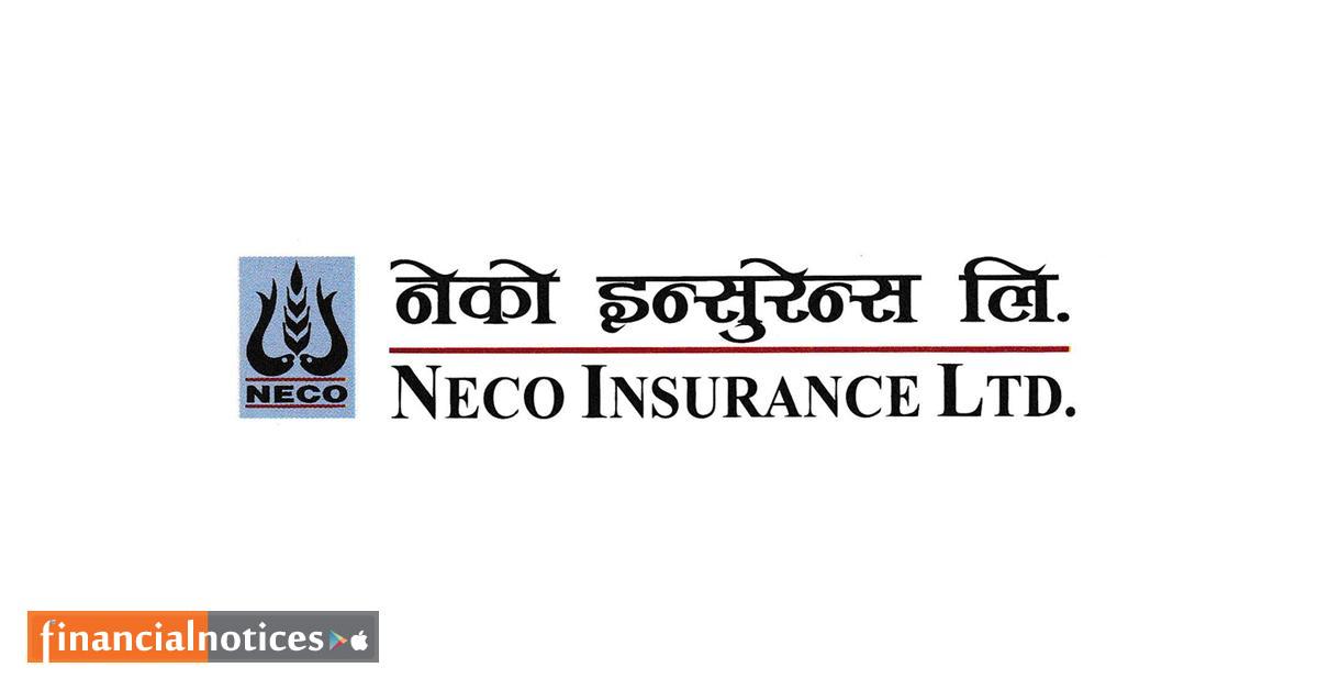 बोलकबोल गोप्य शिल्ड टेन्डर खोलिने बारेको सूचना Neco Insurance Ltd.