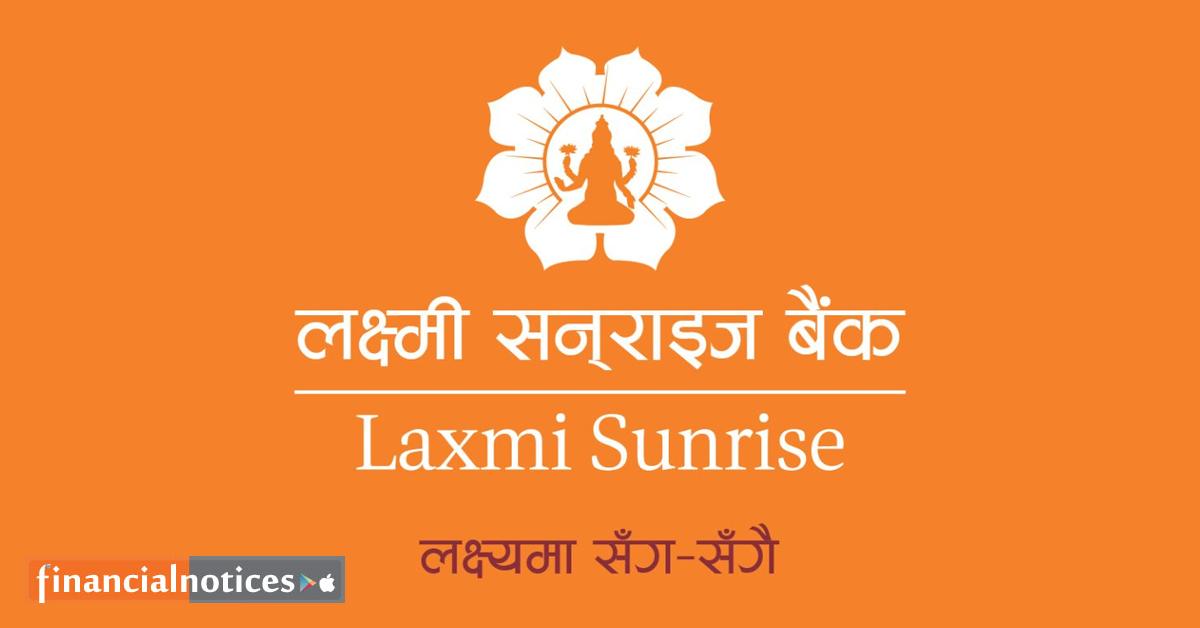 लक्ष्मी सनराइज बैंकमा धितो रहेको सम्पत्ति लिलाम बिक्रीको १५ दिने ...